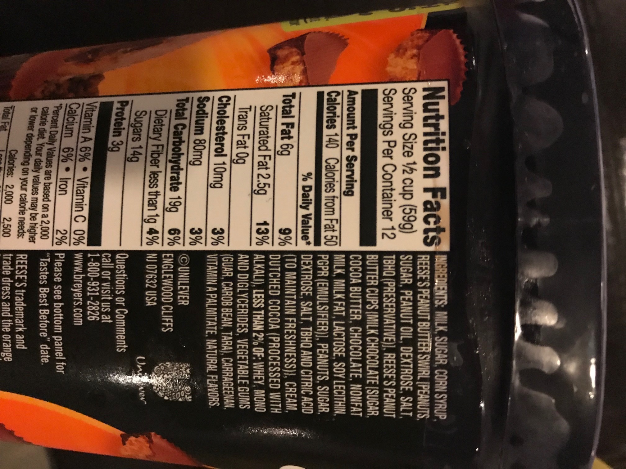 Breyer's Blasts Reese's peanut butter cups chocolate Ice Cream - Pesach ... Breyer's Blasts Reese's peanut butter cups chocolate Ice Cream - Pesach ...